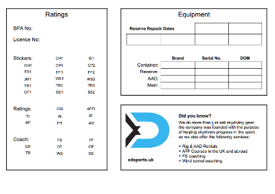 Skydiving Logbook - XDream Skydiving
